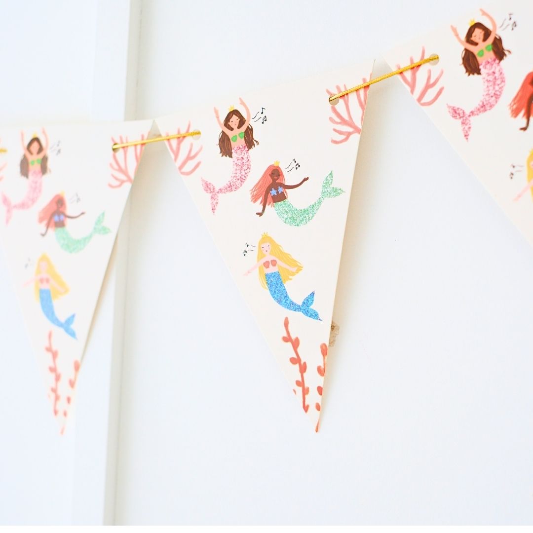 Deniz Kızı Üçgen Bayrak Süs | Partifabrik